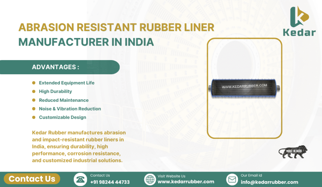 Abrasion Resistant Rubber Liner Manufacturer in India